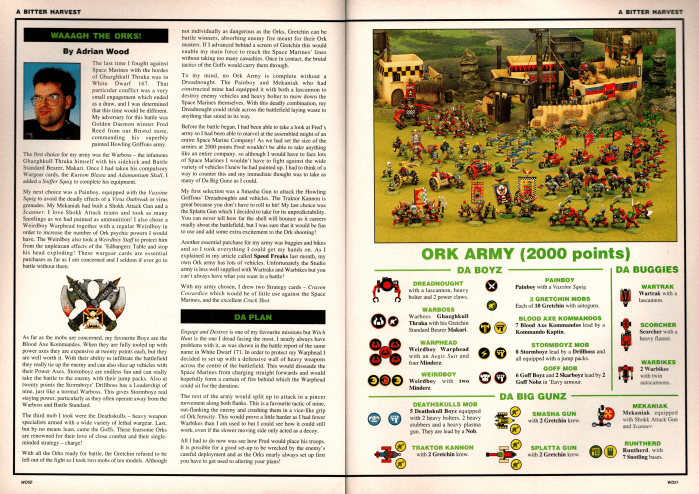 A Bitter Harvest: Fred Reed’s Old School Howling Griffons Space Marines ...